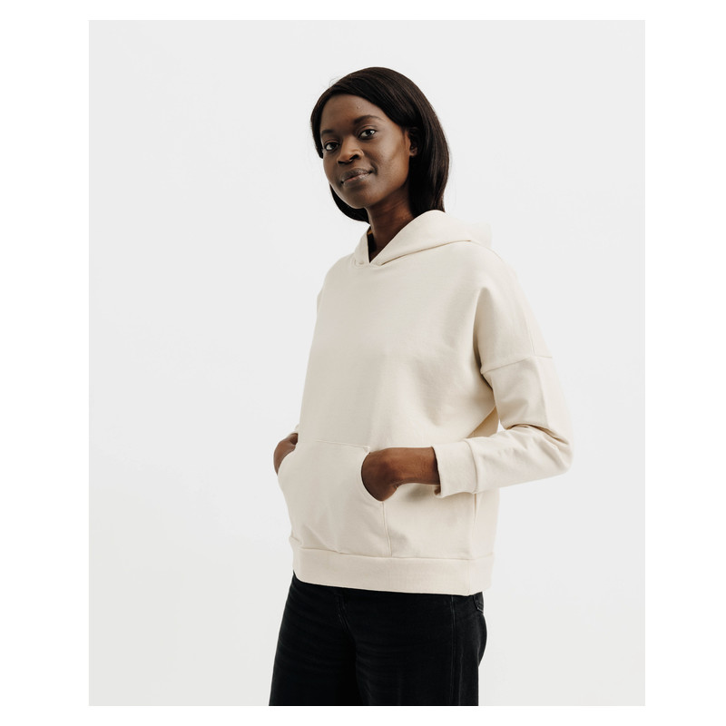 Sweat à capuche Made In France Femme Célia écru - La Gentle Factory