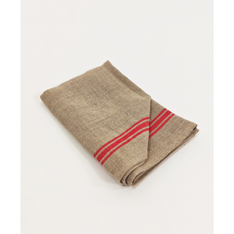 Torchon 100% lin Made in France rouge - La Gentle Factory